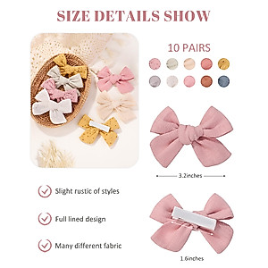 20pcs Baby Girl Hair Bows Clips Fully Lined Barrettes Hair Accessories for Little Girls Toddler Kids Teens