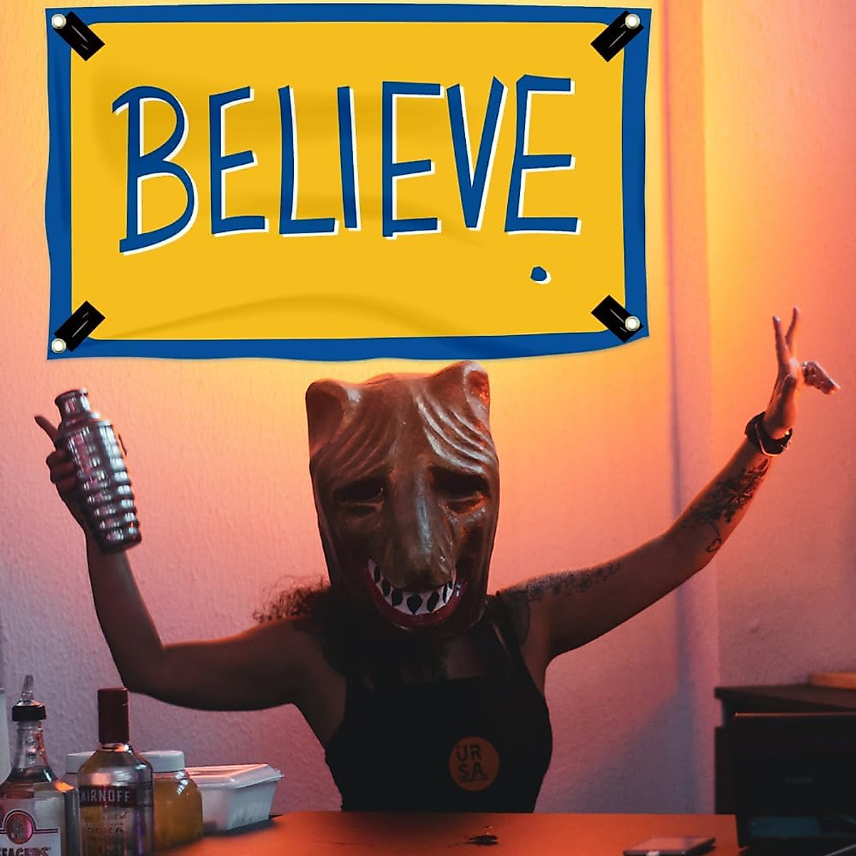 Believe Funny Flag 3x5 Ft Flags Easy Hanging College Dorm Man Cave Wall Decoration with 4 Grommets