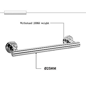 CRODY Bath Wall Attachment Handrails Grab Bar Rails Bathtub Handrail Elderly Shower Handgrip Safety Handle, Surface Non-Slip Polishing Treatment, Wall Mounted Straight Towel Rack