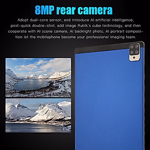 Kufoo Gaming Tablet, Blue Octa Core CPU 4G RAM 64G ROM 5000mAh IPS Screen 10 Inch Tablet for Travel (US Plug)