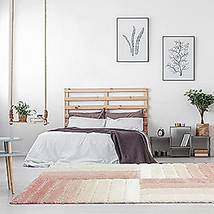 LUXE WEAVERS Lantanas Pink 5x7 Shag Geometric Area Rug, Modern, Stain Resistant, Plush Indoor Rugs