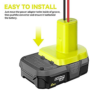 Power Wheel Adapter for Ryobi One+ 18V P108 P107 P102 P100 Li-ion & Ni-Cd Battery,Power Connector for Rc Toy & Car,12 Gauge Robotics Rc Truck（with 30A Fuse & Switch & Wire terminals）（1 Pack