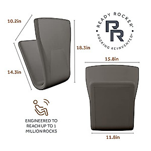 READY ROCKER Portable Rocking-Chair - Ideal for Nursery Furniture, Home-Office-Chair-Outdoor-Use, Travel for Moms, Dads, Seniors - Replaces Need for Glider - Baby Registry-Shower Gift | Modern Grey