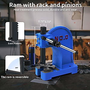 Arbor Press 0.5 Ton,Manual Desktop Punch Press Machine,4.48" Work Height,Manual Arbor Press Cast Iron Body,for Stamping