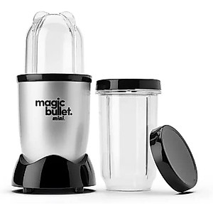ADEMA MAGIC BULLET Silver/Black Mini Compact Personal Food Blender 14 oz.