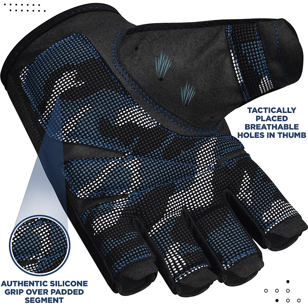 RDX Weight Lifting Gloves, Additional Stretchable Long Wrist Support, Full Palm Grip, Men Women Fitness HIIT Workout, Bodybuilding Powerlifting Strength Training Cycling Exercise Home Gym Equipment