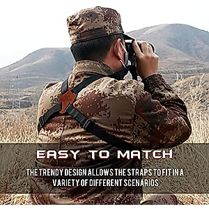 Binocular Harness Strap, X-shaped Decompression Binocular Strap, Binocular Chest Harness Suitable for Birding, Hunting, Hiking, and Rescue Activities