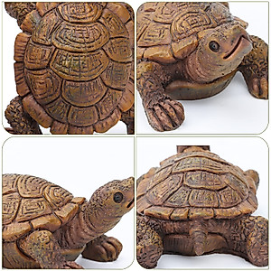 4 Pcs Mini Turtles Miniature Figurines Simulation Small Tortoise Ornaments Realistic Sea Turtles Resin Cute Beach Sea Turtles for Bonsai Craft Fairy Garden Succulent Planter Decorations