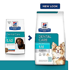 Hill's Prescription Diet t/d Dental Care Small Bites Chicken Flavor Dry Dog Food, Veterinary Diet, 5 lb. Bag