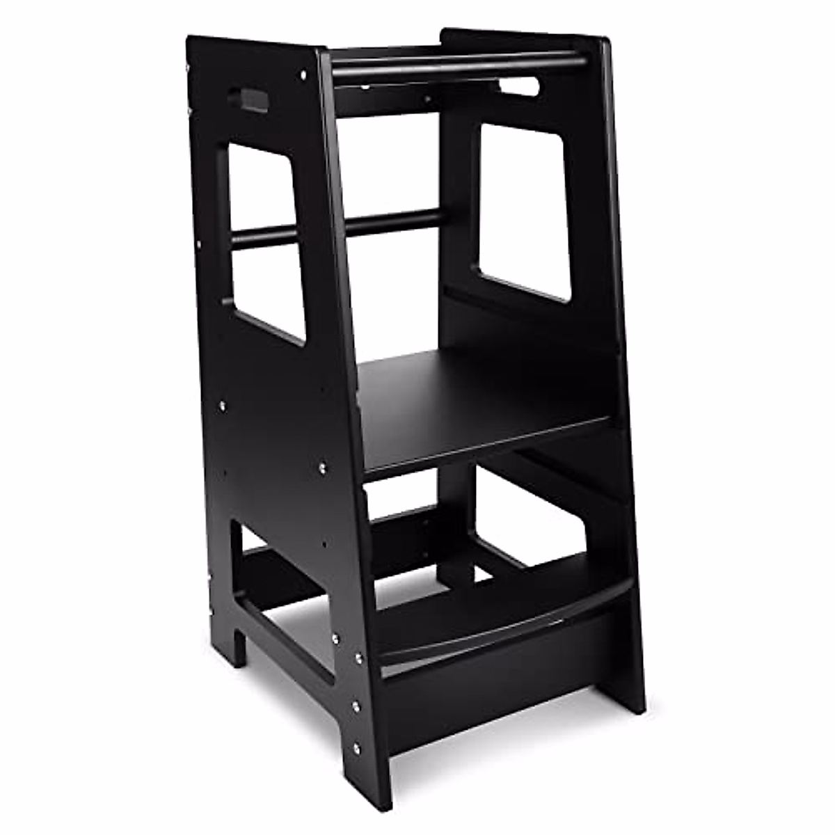 DEARYOU Toddler Stool Tower,Toddler Kitchen Stool, Kitchen Standing Helper Stool for Toddlers, Toddler Stool for Kitchen Counter, Learning Kitchen Tower for Toddlers, Helper Standing Tower, Black