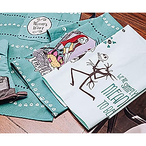 The Nightmare Before Christmas Jack and Sally Cotton Hand Towels, Set of 2 | Quick Dry Wash Cloths Bath Set Collection | Official Disney Home Decor For Kitchen, Bathroom