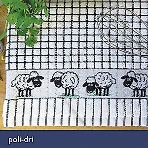 Samuel Lamont Poli Dri 100% Cotton Dish Towel - Black Sheep