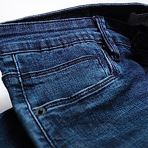 Kenneth Cole REACTION Mens Jeans Slim Fit - 2-Way Stretch Denim Jeans for Men Slim Fit - Mens Blue Jeans 5-Pocket (Jay, 38x30)