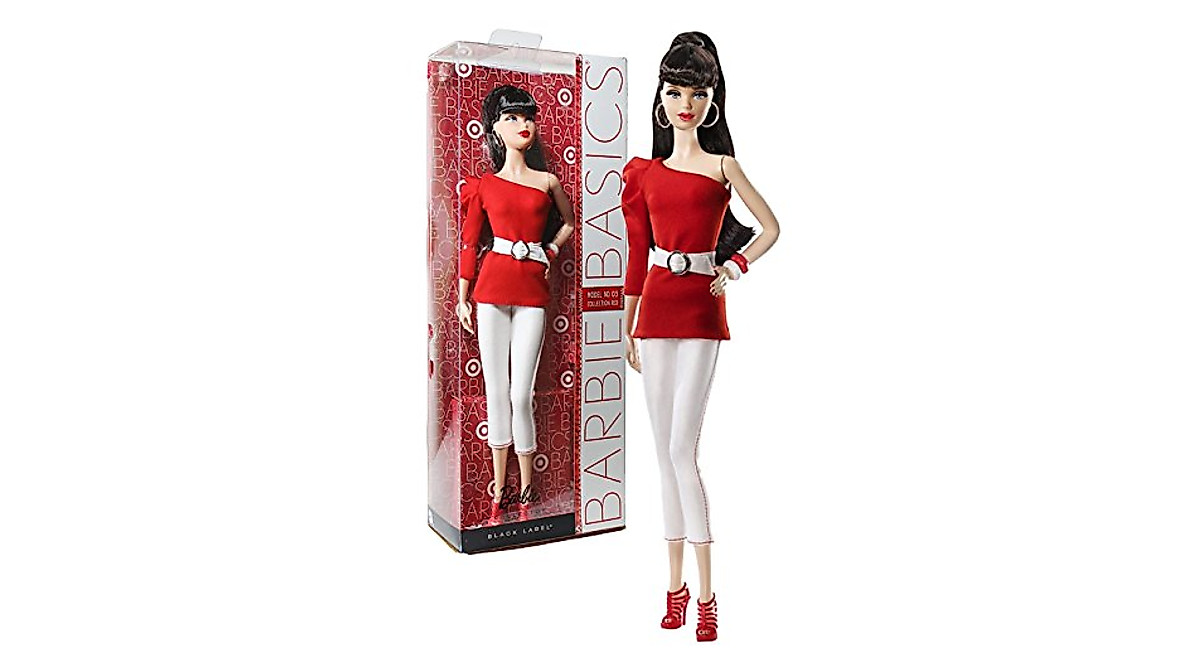 Barbie Basics 2011 Red #03 Brunette Doll - Black Label