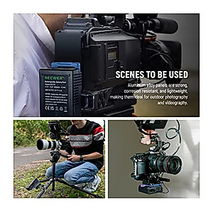 NEEWER Mini V Mount Battery Plate for BP-V47 BP-V95 BP-150WS BP-190WS, with 1/4" Threads and Quick Release Button Compatible with SmallRig Cage Rig 15mm Rod Clamps Compatible with Tilta, PS001