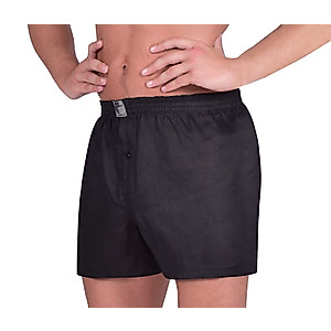 LUFT Mens Boys Man Plus Size Linen Soft Stretch Comfortable Elastic Waistband Breathable Low Rise Classic Functional Seamless Trunks Briefs Underpants Underwear Boxer Shorts, Black XL