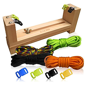 3 Bees & Me Paracord Bracelet Kit for Boys & Girls - Complete DIY Friendship Bracelet Maker Set with Jig Loom & Paracords for Kids, Tweens & Teens