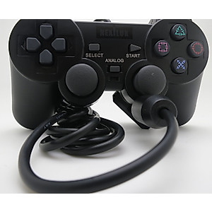NEXiLUX PS2 Controller Compatible with Sony Playstation 2 & Ps1 / Psone, Black