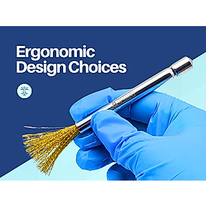 Artman Instruments Bur Cleaning Brass Wire Brush Dental Nail Cleaning Bit Cleaning Bur Cleaning Brush Copper Bristles Adjustable Length