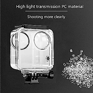 Waterproof Housing Case for Gopro Max Action Camera, Underwater Diving Protective Shell 30M with Bracket Accessories