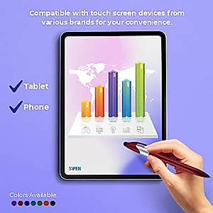 SyPen 3 Color ink Ball Pens and Stylus for Universal Touch screen Devices, Each pen writes in 3-Colors Ink(Black,Red,Blue) Pen Barrel colors,Red,Green, Blue, Orange,Lt. Blue and Black (12 Pack)