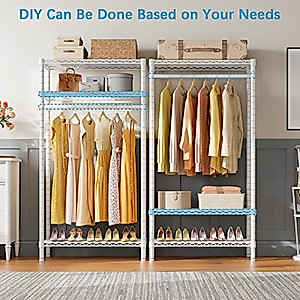 VIPEK V1S i1 Heavy Duty Garment Rack 3-Tier Wire Clothes Rack for Hanging Clothes Freestanding Closet Organizer with Hanging Rod Space Saving Wardrobe Storage Clothing Rack, White