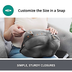 Chiropractic Neck Support Pillow - Cervical Collar - Neck Pain - Lower Back Lumbar Support - Memory Foam Travel Pillow - Grey