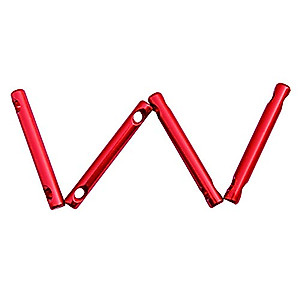 8Pcs Aluminum Alloy Tent Cord Tensioner Guyline Adjuster Tent Accessories for Camping Hiking Outdoor Activity (Red)