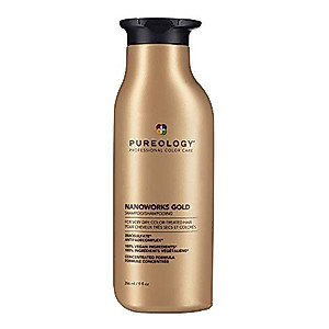 Pureology Nanoworks Gold Shampoo | For Very Dry, Color-Treated Hair | Renews Softness & Shine | Sulfate-Free | Vegan- 9 Fl Oz