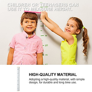 Height Growth Chart, 1pc Wall Hanging Ruler Kids Height Measuring Ruler Height Chart Pendant Wall Decor Height Measurement Ruler for Kids (Gray)