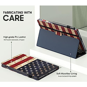 MoKo for Amazon Kindle Fire Max 11 Case (13th Generation, 2023 Release) 11" - Slim Folding Stand Cover Case for Fire 11 Tablet with Auto Wake/Sleep, American Flag