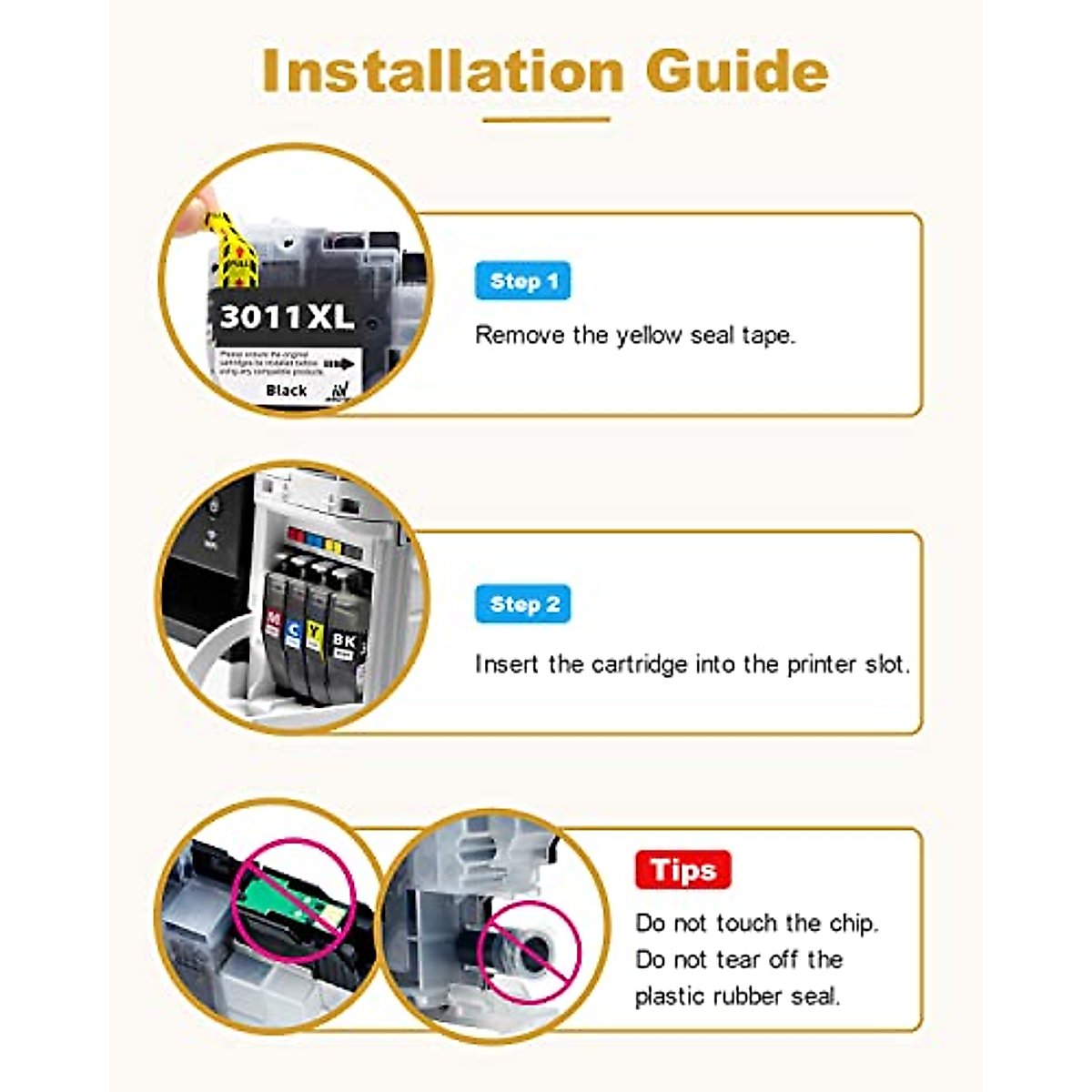 Intactech Compatible Ink Cartridges Replacement for Brother LC-3011 LC3011 BKCMY Work for Printer MFC-J491DW, MFC-J497DW, MFC-J690DW, MFC-J895DW 3 Sets-12 Pack (3 Black,3 Cyan,3 Magenta,3 Yellow)