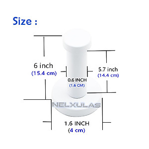 NELXULAS Classic White Stainless Steel Single Super Heavy Duty Wall Mount Hook, Coat Hanger, Bath Towel Hooks (6", 4 PCS)