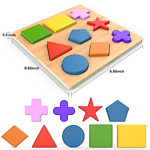 Kimuvin Wooden Alphabet Puzzles, ABC Puzzle Board for Toddlers 3-5 Years Old, Preschool Boys & Girls Educational Learning Letter Toys, Sturdy Wooden Construction