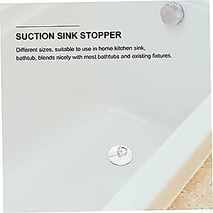 WOONEKY 9 Pcs Sink Stopper Hard Case with Foam Tub Drain Plug Tub Accessories for Water Stopper Garbage Drain Stopper Bath Drain Stopper Bathtub Accessories Bathtub Plug Rubber Silver