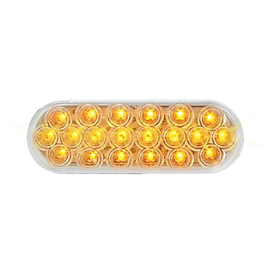 GG Grand General 87728 Amber Oval Fleet 20-LED Park/Turn/Clearance Sealed Light with Clear Lens