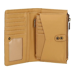Pepe Jeans Women's Lena Wallet, Brown, Cartera con Tarjetero