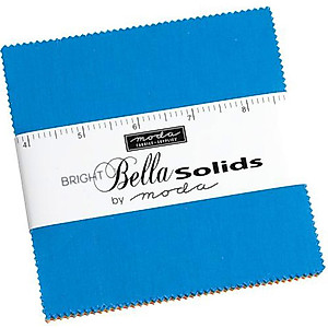 Bella Solids Bright Charm Pack 42 5-inch Squares Moda Fabrics 9900PPB