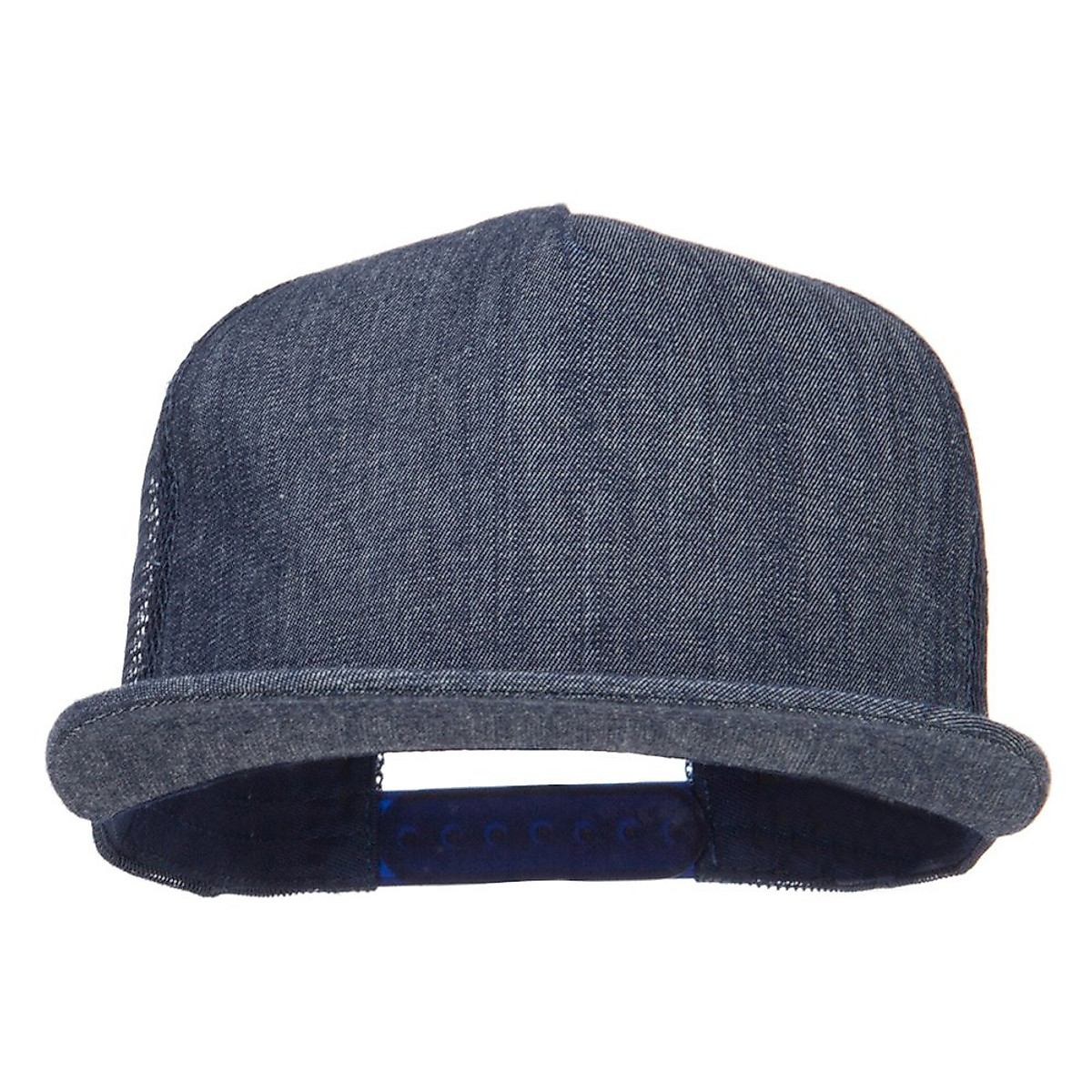 MG Flat Bill Snapback Trucker Cap - Denim Navy OSFM