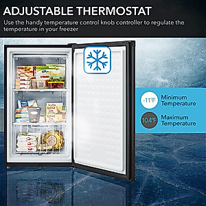 Whynter CUF-301BK 3.0 Cubic feet Energy Star Upright Freezer with Lock Black Bundle with 2 YR CPS Enhanced Protection Pack