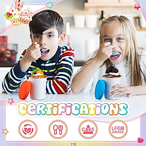 Amyhill 12 Pieces Ice Cream Containers 6 oz Reusable Storage Freezer Homemade Ice Cream Containers Freezer Storage Tubs with Silicone Lids Mini Tubs Frozen Yogurt Fit for Baby Food Freezer Storage