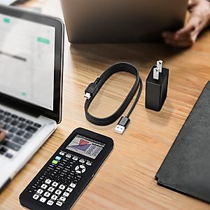 WUKUR Charger Replacement for TexasTI 84 Plus CE Graphing Calculator Compatible with TI Nspire CX/CX CAS & 84 Plus CE Color/C Sliver Calculators & Touchpads with 5FT Charger Cable