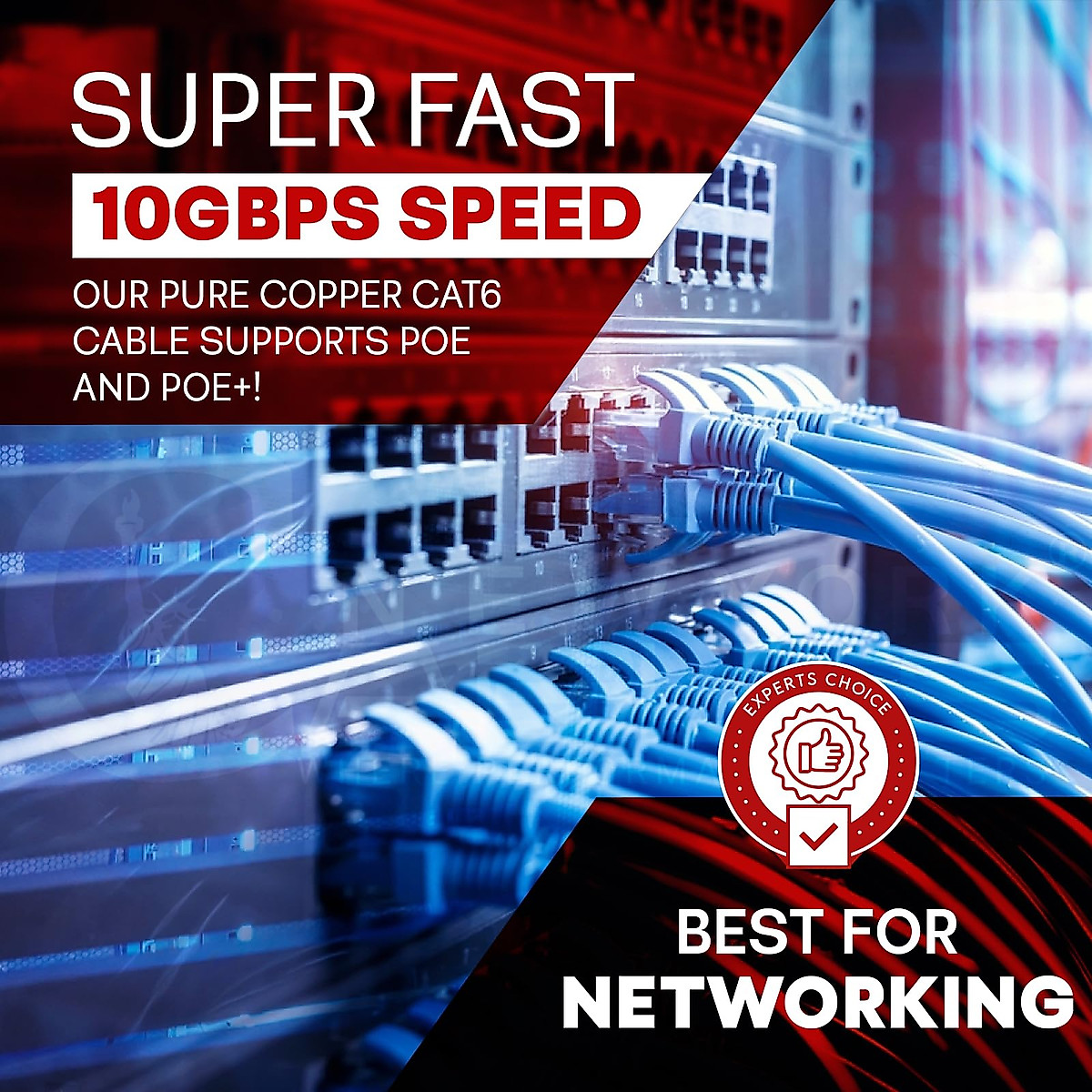 CAT6 Plenum (CMP) 1000ft Bulk Ethernet Cable | 100% Pure Solid Bare Copper | 550MHz, 23AWG, 4Pair UTP 10GB Internet Cable for Networking & Gaming (White)