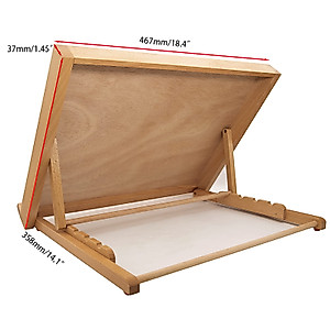 Desktop Drawing Sketching Easel, A3 Desk Easel, Drawing Board, 4-Position Adjustable Table Easel Painting Board for Artists, Children, Beginners
