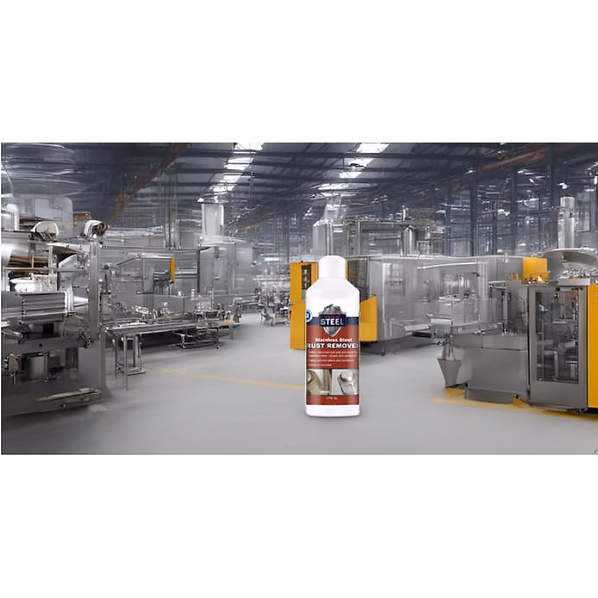 Stainless Steel Rust Remover & Cleaner, NSF Approved Safe for Food Areas. Non-Toxic Stainless Steel Cleaner for Appliances is Perfect for Rust Stains, Your Fridge, Best Knife or Pan & more (17 oz)