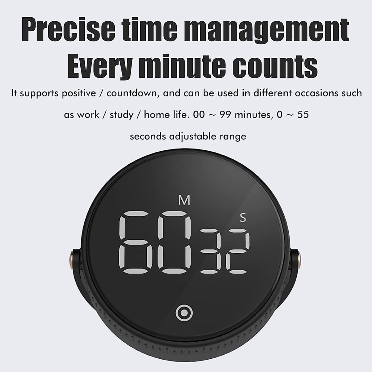 Digital Kitchen Timer - Magnetic with Large LED Display, Volume Adjustable Countdown/up Clock, Twist One Button Operation for Teacher Kids and Elderly,for Classroom Home Work Fitness