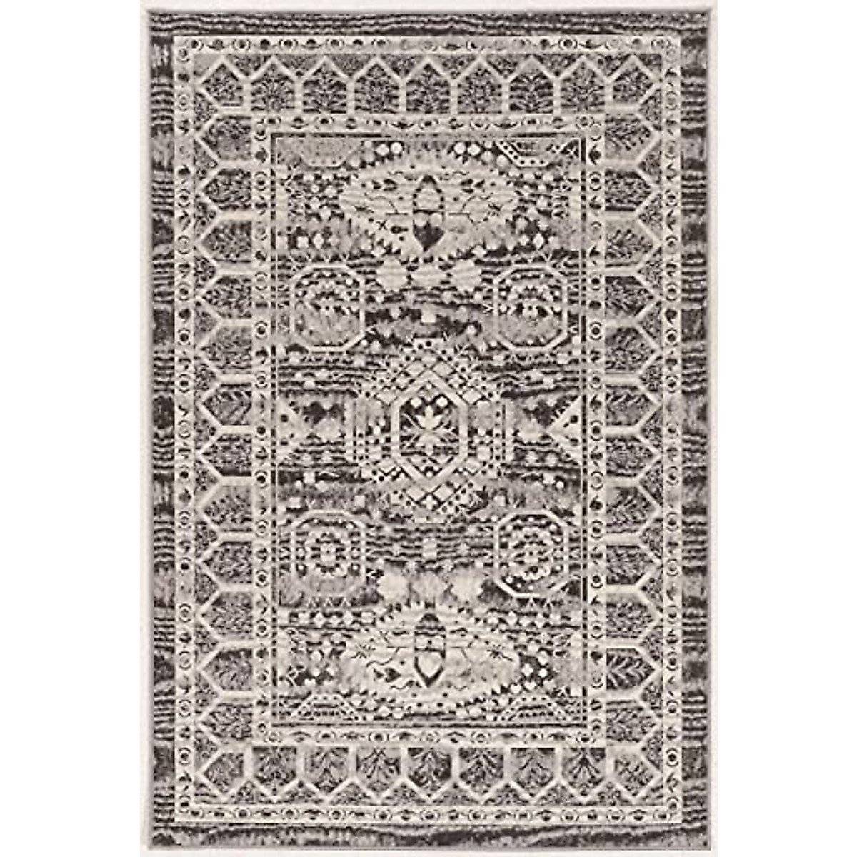 Linon Vintage Collection Grey Hamadan 2' x 3' Accent Rug