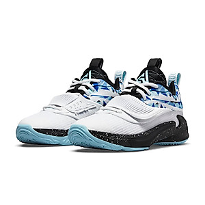 Nike Kid's Freak 3 GS Basketball Shoe, White/Black/Copa, 7 Big Kid