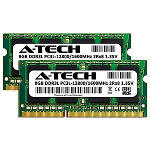 A-Tech 16GB Kit (2x8GB) RAM for Dell OptiPlex 3240 AIO, 3040M, 3040 Micro | DDR3/DDR3L 1600 MHz SODIMM PC3L-12800 Memory Upgrade