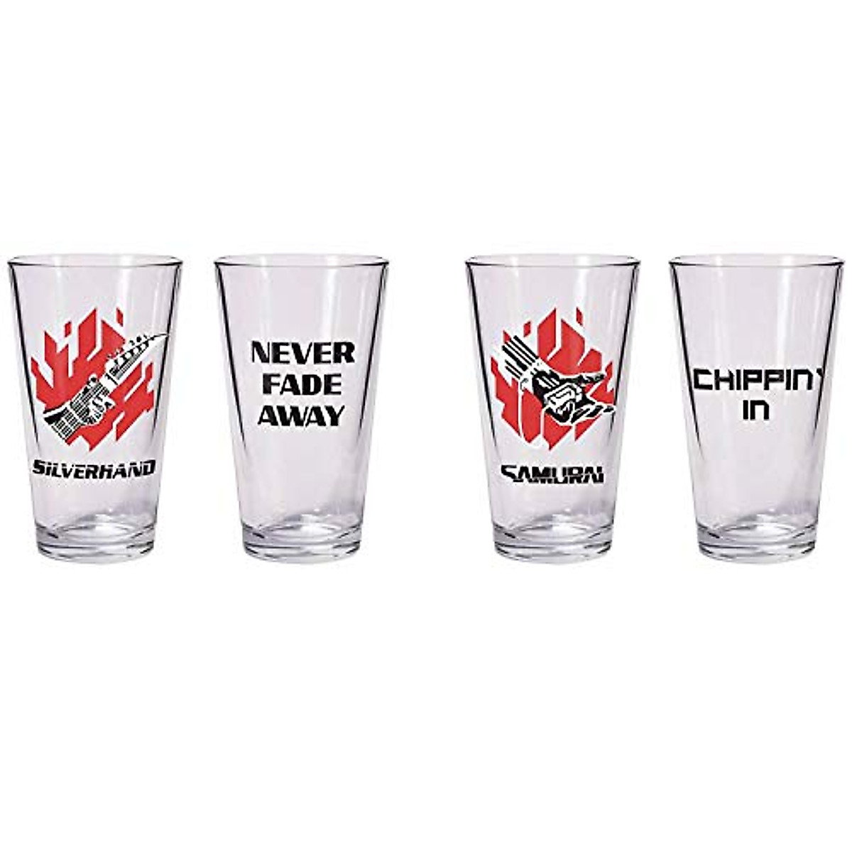 Dark Horse Deluxe Cyberpunk 2077 Johnny Silverhand Pint Glass Set, Multicolor